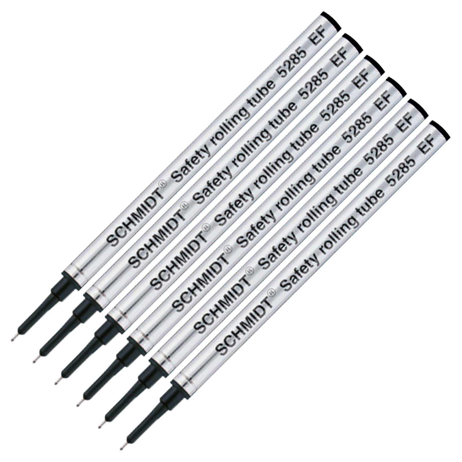 6X Schmidt 5285 EF Extra Fine Metal Rollerball Refill Black Ink Fine ...