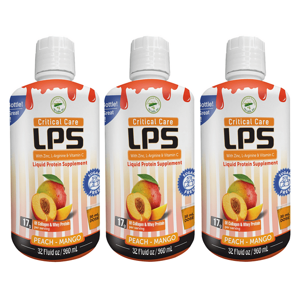 LPS Critical Care Liquid Protein Supplement 32oz Bottle - Peach Mango ...