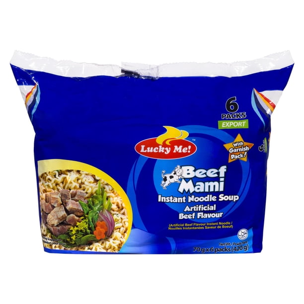 Lucky Me Beef Mami Artificial Beef Flavour Instant Noodles Soup ...