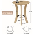 Tribesigns 39.4" Round Dining Table, Counter Height Bar Table for ...