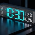 16 Inch Smart Digital Wall Clock Large Color LED 10-Level Auto ...