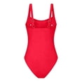 LIIPEE Women One-Piece Swimsuits Casual Solid Color Sleeveless Square ...