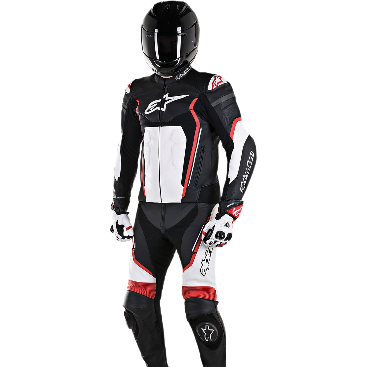 Alpinestars Motegi Two-piece Leather Suit V2 Two-piece Suit (black/red ...
