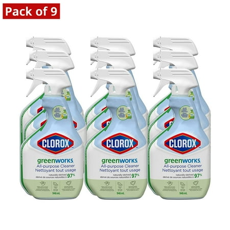 Clorox Green Works All-Purpose Cleaner, 946 mL, Multi-Pack of 9 Sprays ...