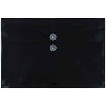 JAM Paper Plastic Envelope with Button & String Tie Closure, Open End,9 ...