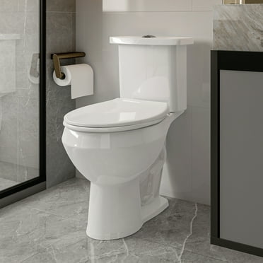 WinZo WZ5069 Ceramic Small Round Toilet One Piece 23" Depth Dual Flush ...