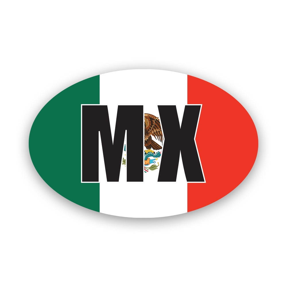 Mexico Oval Sticker Decal - Self Adhesive Vinyl - Weatherproof - Made ...