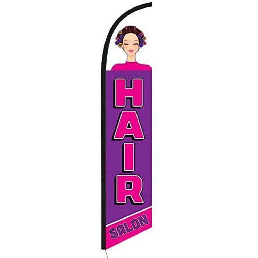 Hair Salon Feather Banner Swooper Flag, Replacement Flag Only - Walmart ...