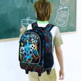Rolling Backpack for Boys, 3PCS Kids Roller Bookbag with Lunch Bag ...