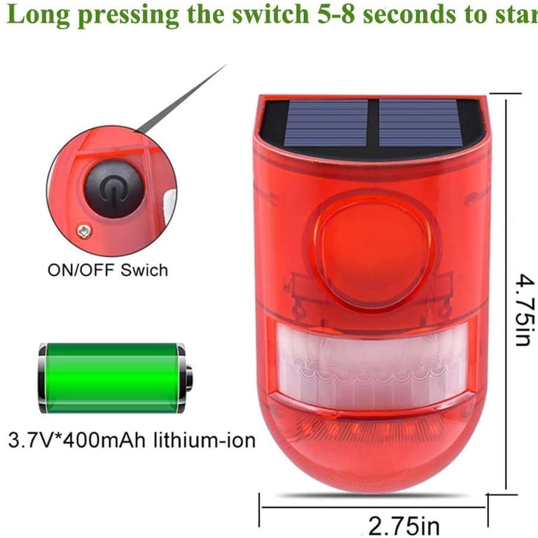 Motion Activated Wireless Warning Light Universal M3 Strobe Light