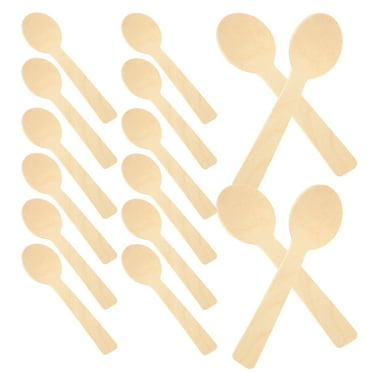 100pcs Wooden Ice Cream Spoons Wood Taster Spoons Popsicle Paddles Spoon - Walmart.com