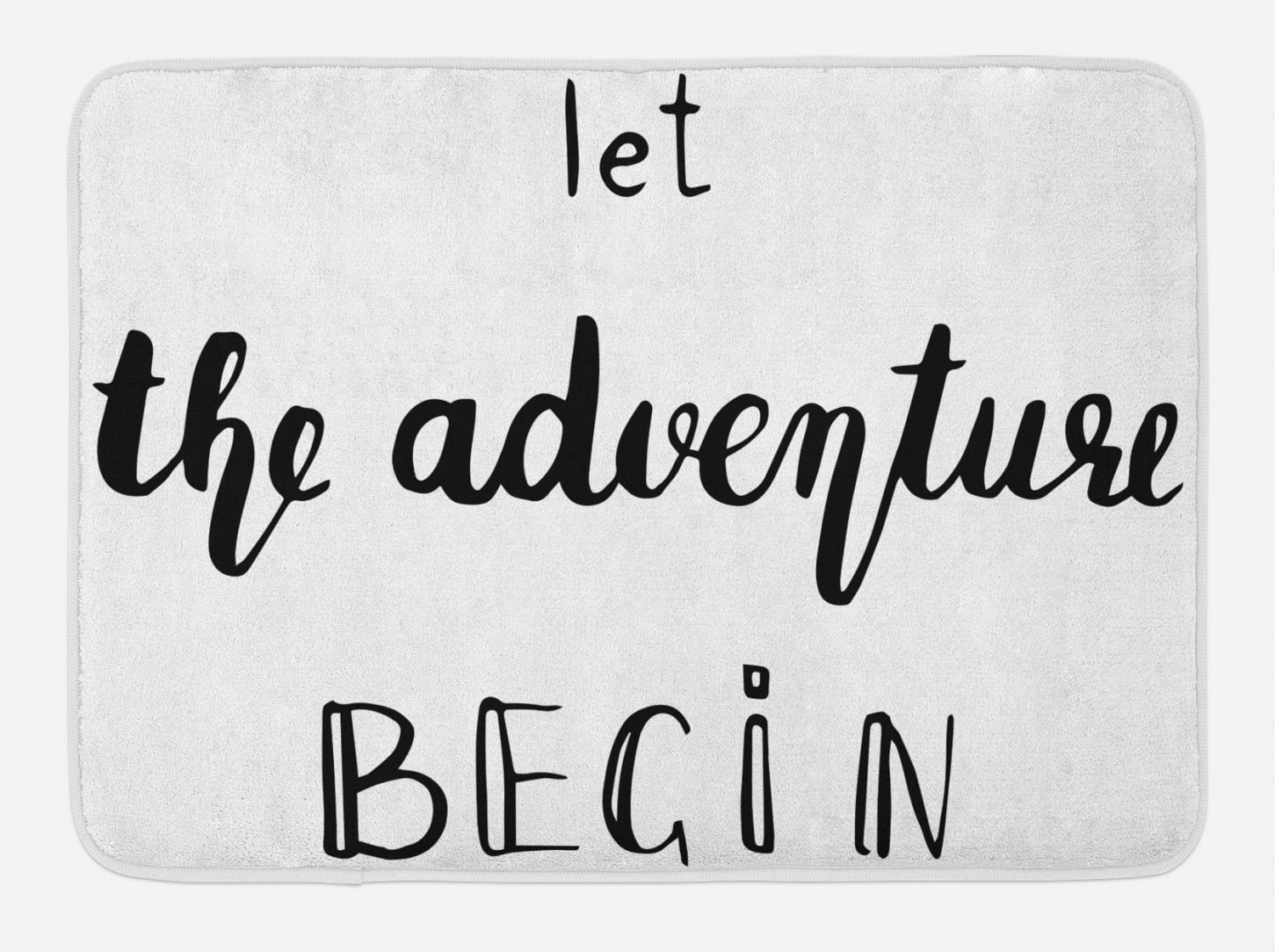 Adventure Bath Mat, Hand Written Style Different Typography ...