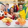 50 Pcs Nacho Trays Disposable Plastic Food Snack Tray 2 Compartment ...