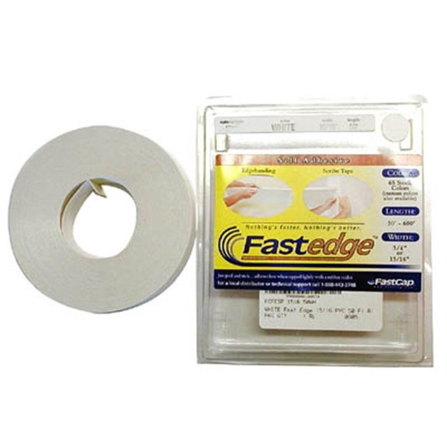 Fastcap Fastedge Peel & Stick Edge Tape 50' Roll White - Walmart.com