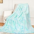 Cozy Tie-Dye Polyester Plush Blanket - Vibrant Blue & Purple Swirl ...