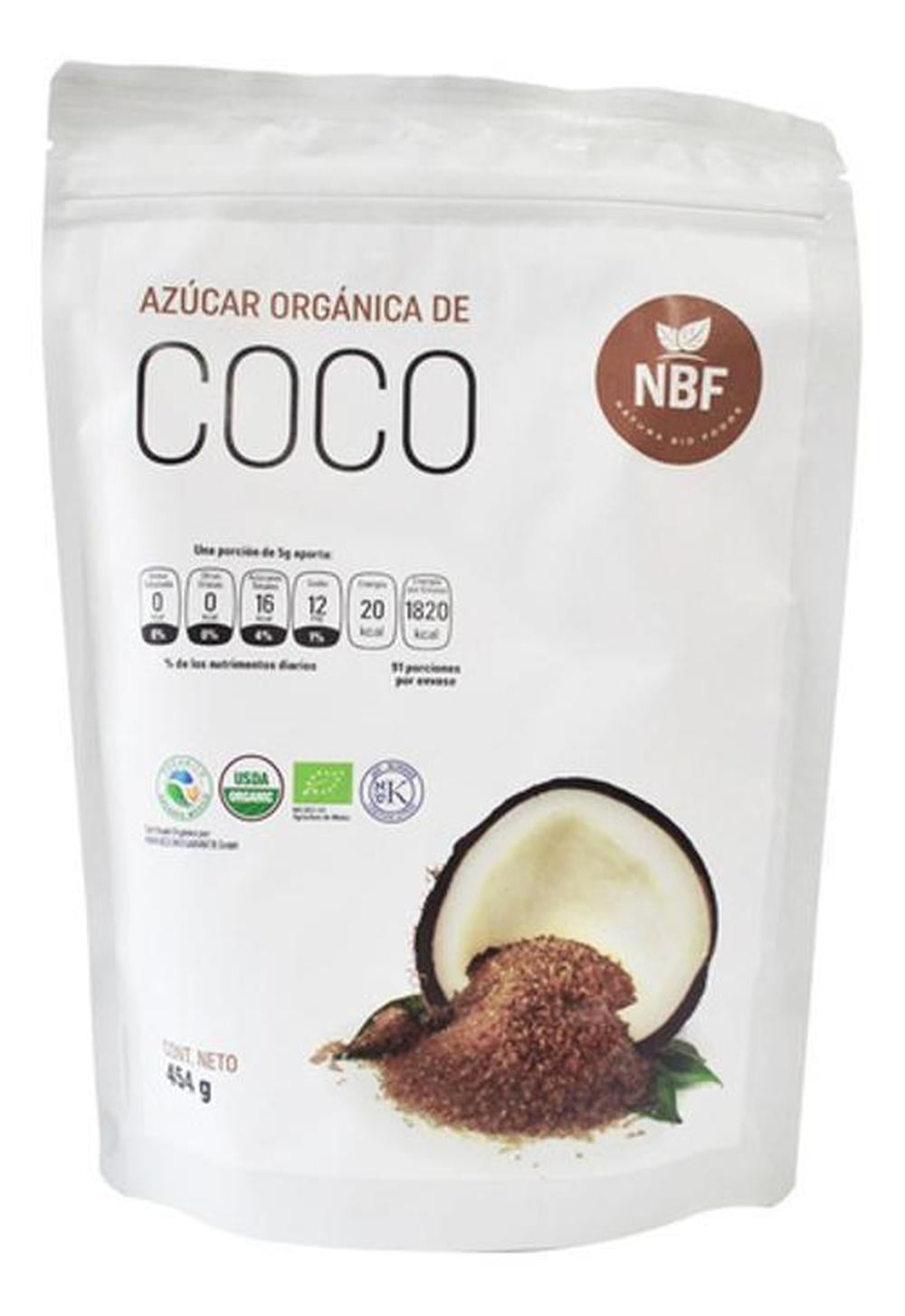 Azúcar Orgánica de Coco NBF Vitamina B 454gr NBF Azúcar Orgánica de ...