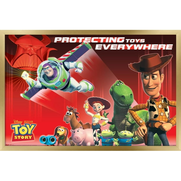 Disney Pixar Toy Story - Group Wall Poster, 22.375" x 34", Framed ...