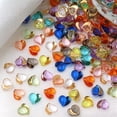 30 Pieces Colorful Resin Gold Edge Heart Shape Faux Gemstones Flat ...