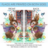 Toland Home Garden Vintage Easter Bunny Flag, Double Sided, 12x18 Inch ...