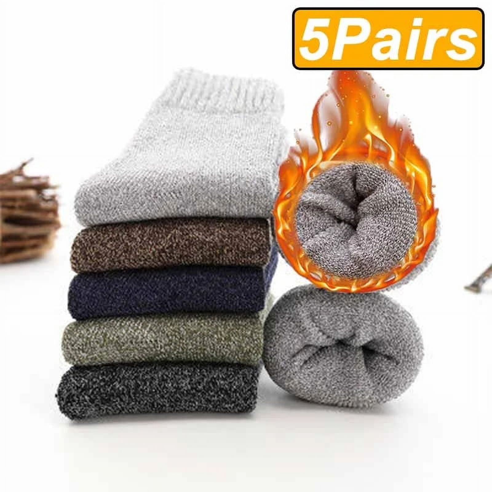 Click here for Yening 5 Pairs Winter Warm Mens Socks Wool Male Wo... prices