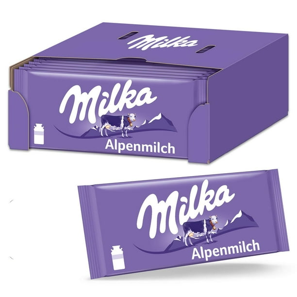 Milka Alpine Milk Chocolate Bar, 3.5 oz. Bars (Pack of 24) - Walmart.com