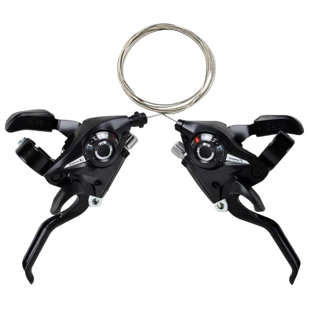 Maytalsory Bike Shifter With Cable Anti-Skid Alloy High-Hardness Wear-Resistant Brakes Set Components Cycling Derailleur Riding Black 21 Speed: 7 Afte