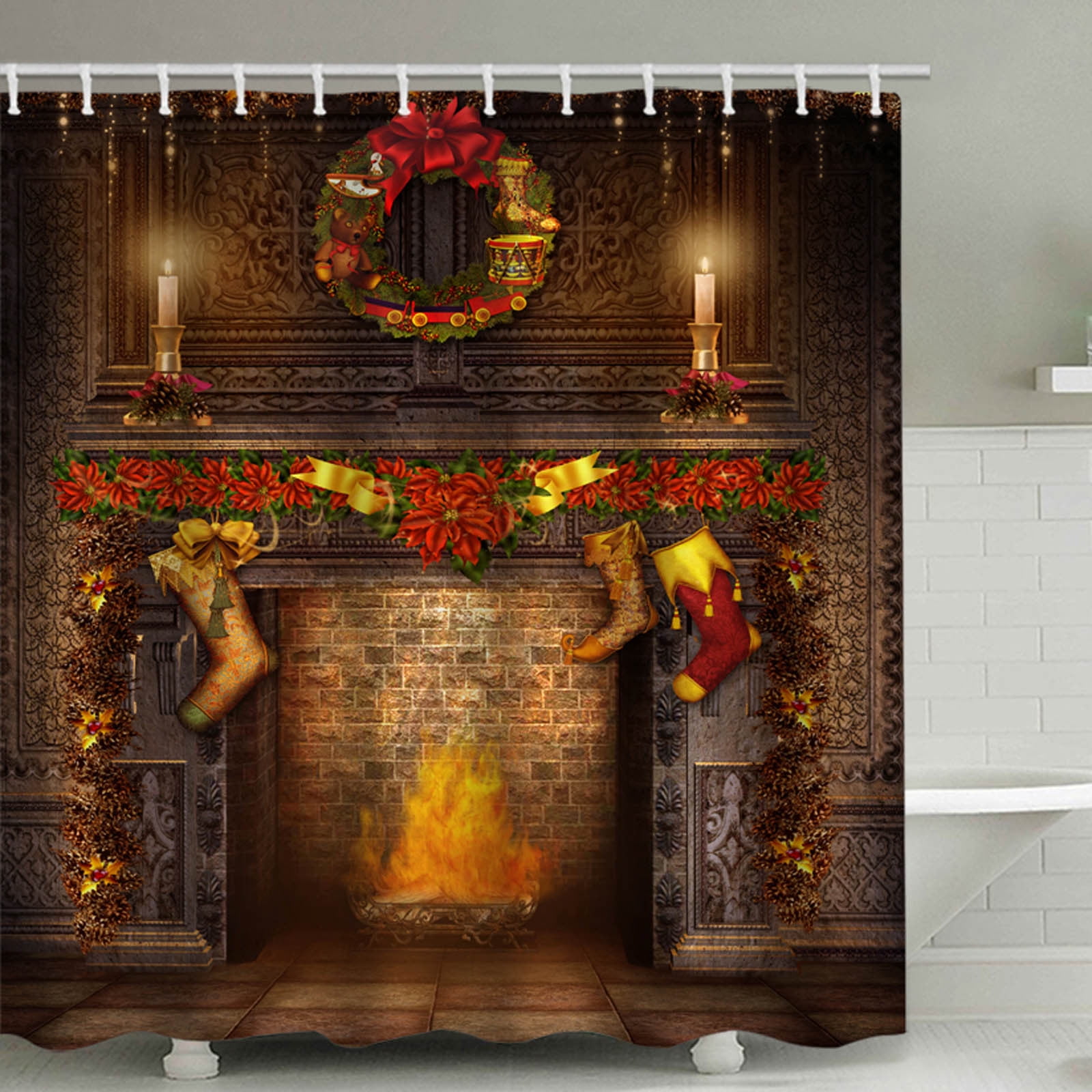 Click here for Hollween Decoration Iumwxz Christmas Shower Curtai... prices