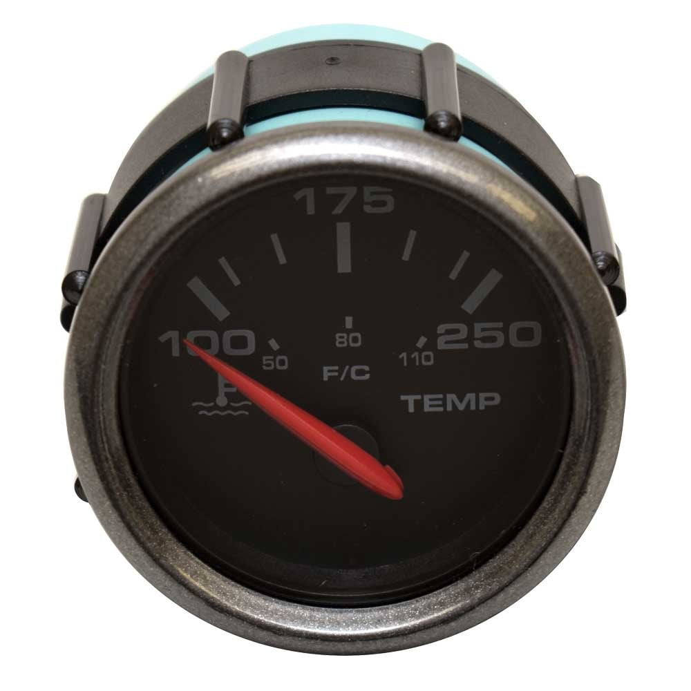 Faria Boat Temperature Gauge GP7762A | Trophy 2 Inch Metallic Black ...