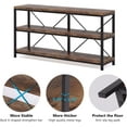 TribeSigns Rustic Console Sofa Table, 3-Tier Industrial Slim Entryway ...