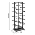 18 Pairs Shoe Organizer Stand Floor Standing Modern Black Shoe Rack for ...