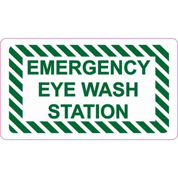 3.5 x 2 Emergency Eye Wash Station Sticker Vinyl Decal Sign Stickers ...