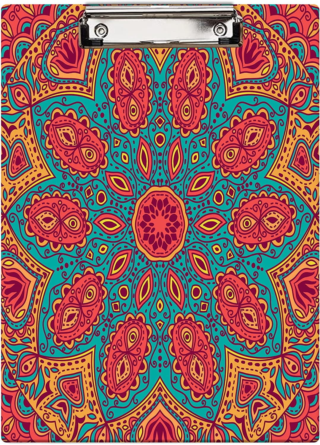 FMSHPON Lace Circle Mandala Floral Round Clipboard Hardboard Wood ...