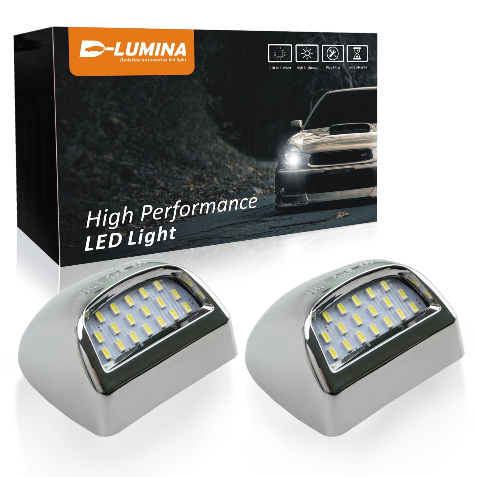 D-Lumina LED License Plate Light Tag Lamp Assembly for 1999-2013 Chevy ...