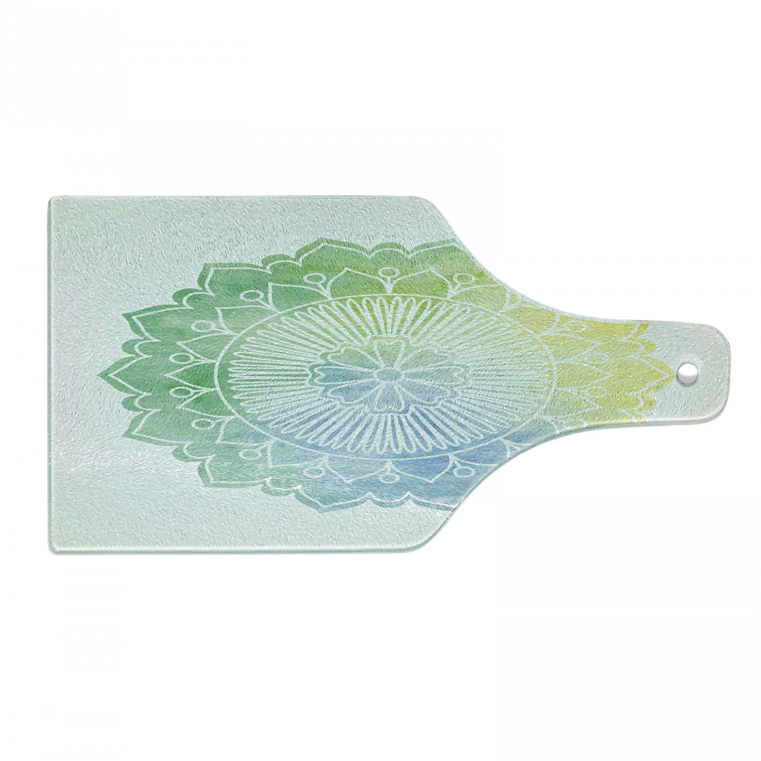 Lotus Cutting Board, Boho Mandala in Soft Tones Watercolor Traditional ...