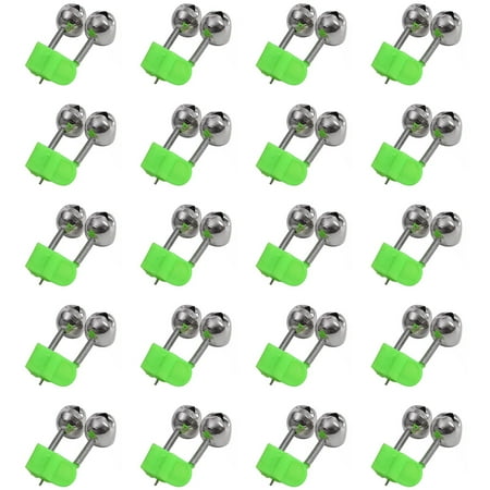 homeholiday 20 Pieces Fishing Rod Bell Portable Double Alarms Fish ...