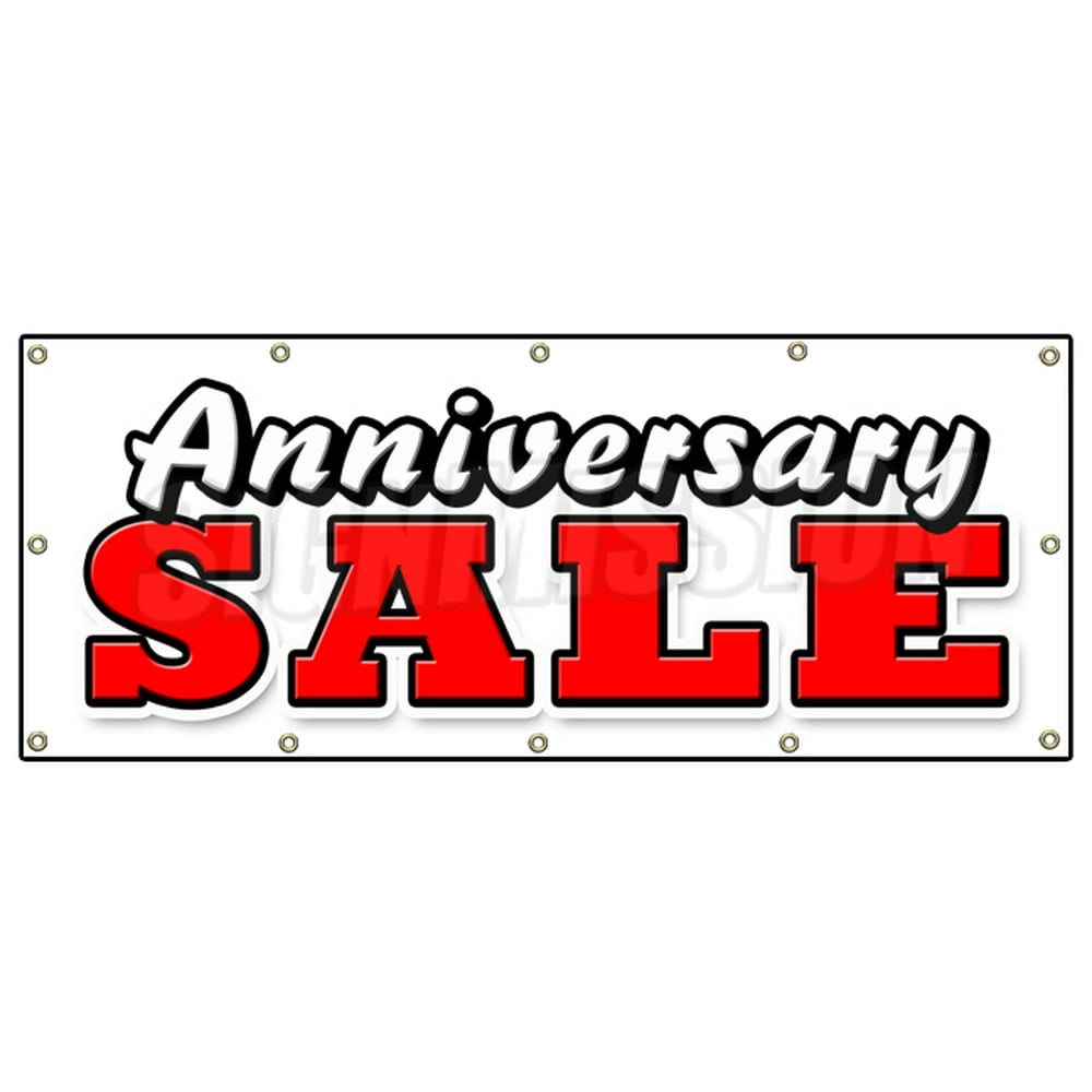 48"x120" ANNIVERSARY SALE BANNER SIGN celebration huge store wide big ...