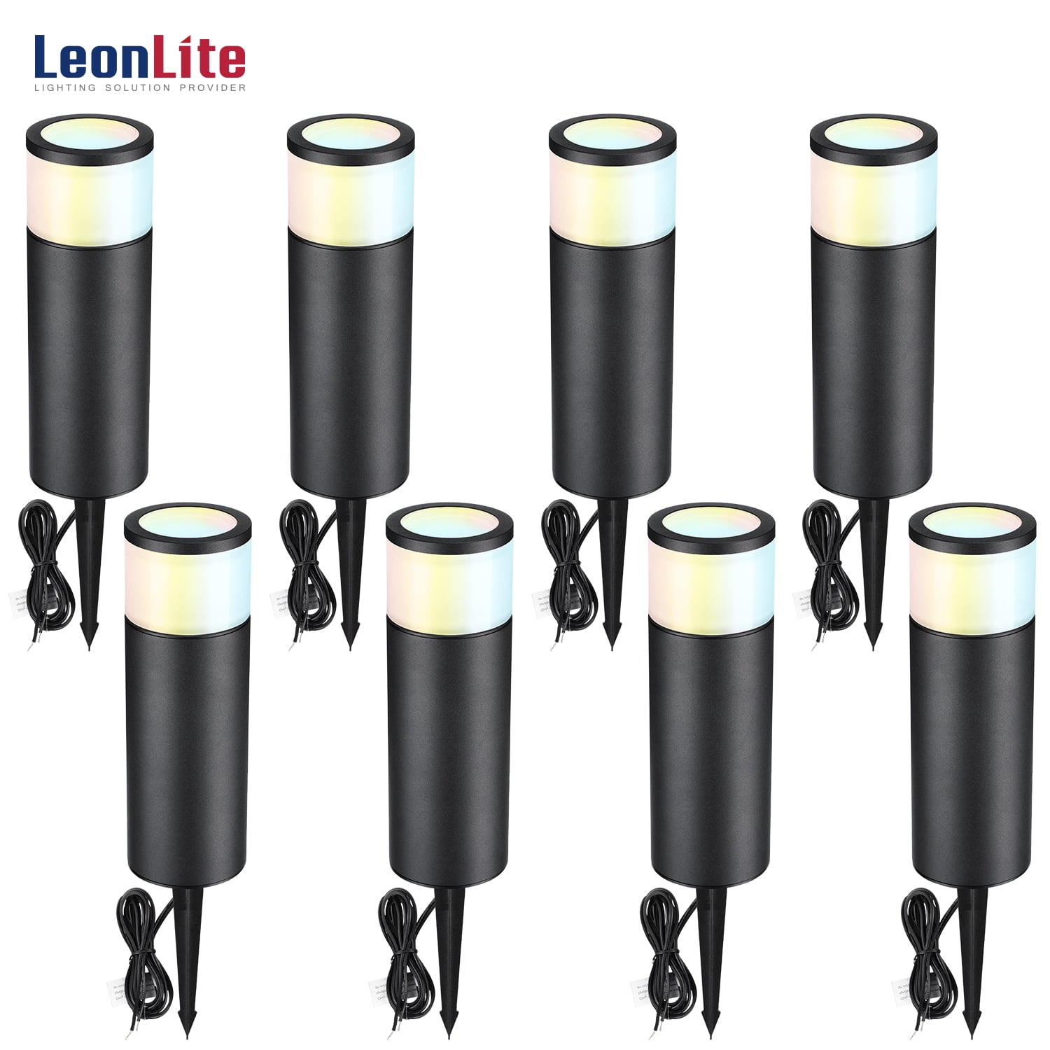 LEONLITE 8-Pack 5CCT LED Landscape Pathway Light, 12-24V AC/DC 4.5W ...