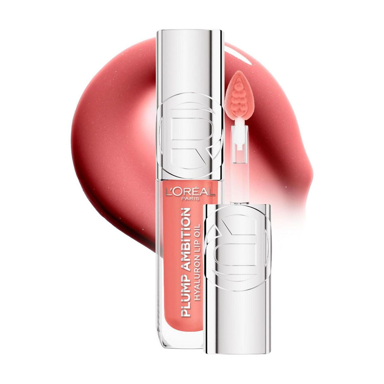 L’Oreal Paris Plump Ambition Lip Gloss, Tinted Lip Oil, Hyaluronic Acid Hydrating & Plumping Lip ...