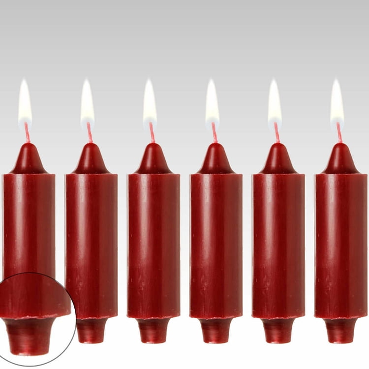 Burgundy 5" Coach Candles (Set of 6) - Walmart.com