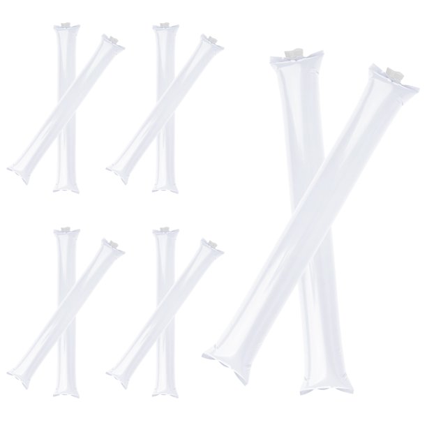 GOGO 100 Pcs Thunder Sticks Inflatable Bam Bam Spirit Stick, White ...