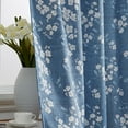 THD Ashlee Floral Patterned Light Blocking Curtain Rod Pocket Pole Top ...