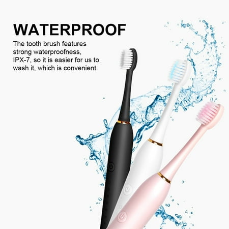 Electric Sonic Toothbrush 1.5W IPX-7 Waterproof Teeth Caring Device ...