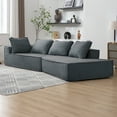 MUZZ 125"Curved Modular Sectional Sofa,Oversized Convertible Sofa Couch ...