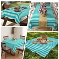 Classic Green Striped Table Cloth 52x70in, Waterproof Rectangle ...