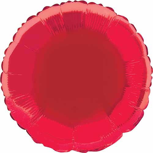 Foil Balloon, Round, 18 in, Red, 1ct - Walmart.com - Walmart.com