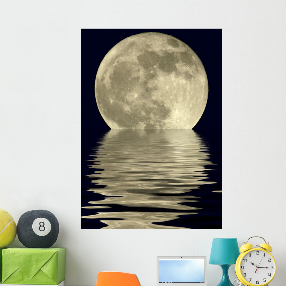 2400mm True Full Moon Wall Mural by Wallmonkeys Peel and Stick Graphic ...