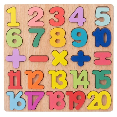 Wooden Number Puzzles 1-20 Counting & Calculation Preschool Educational ...