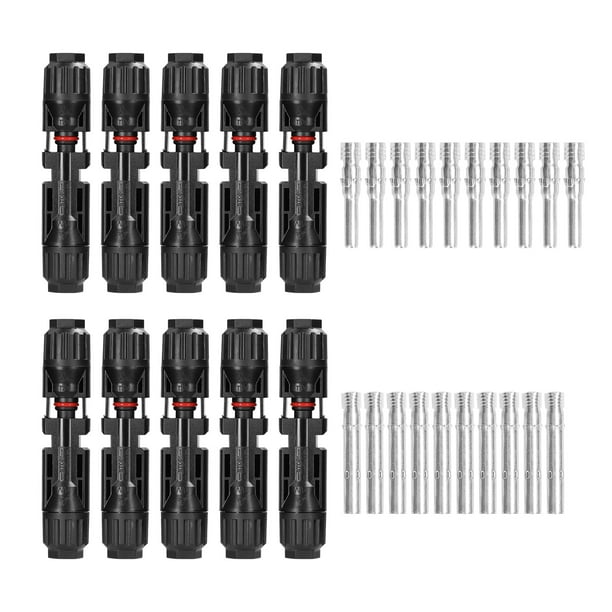 10 pares de conectores solares / Terminal de conectores de cable de ...