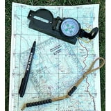 Land Nav Kit with Lensatic Compass, Protractor, Pace Counter & Map ...