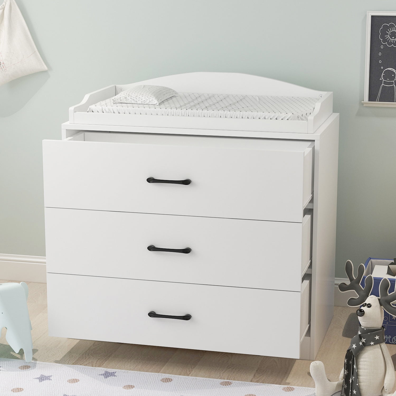 Click here for Wiawg 3 Drawer Baby Dresser With Changing Table Wh... prices